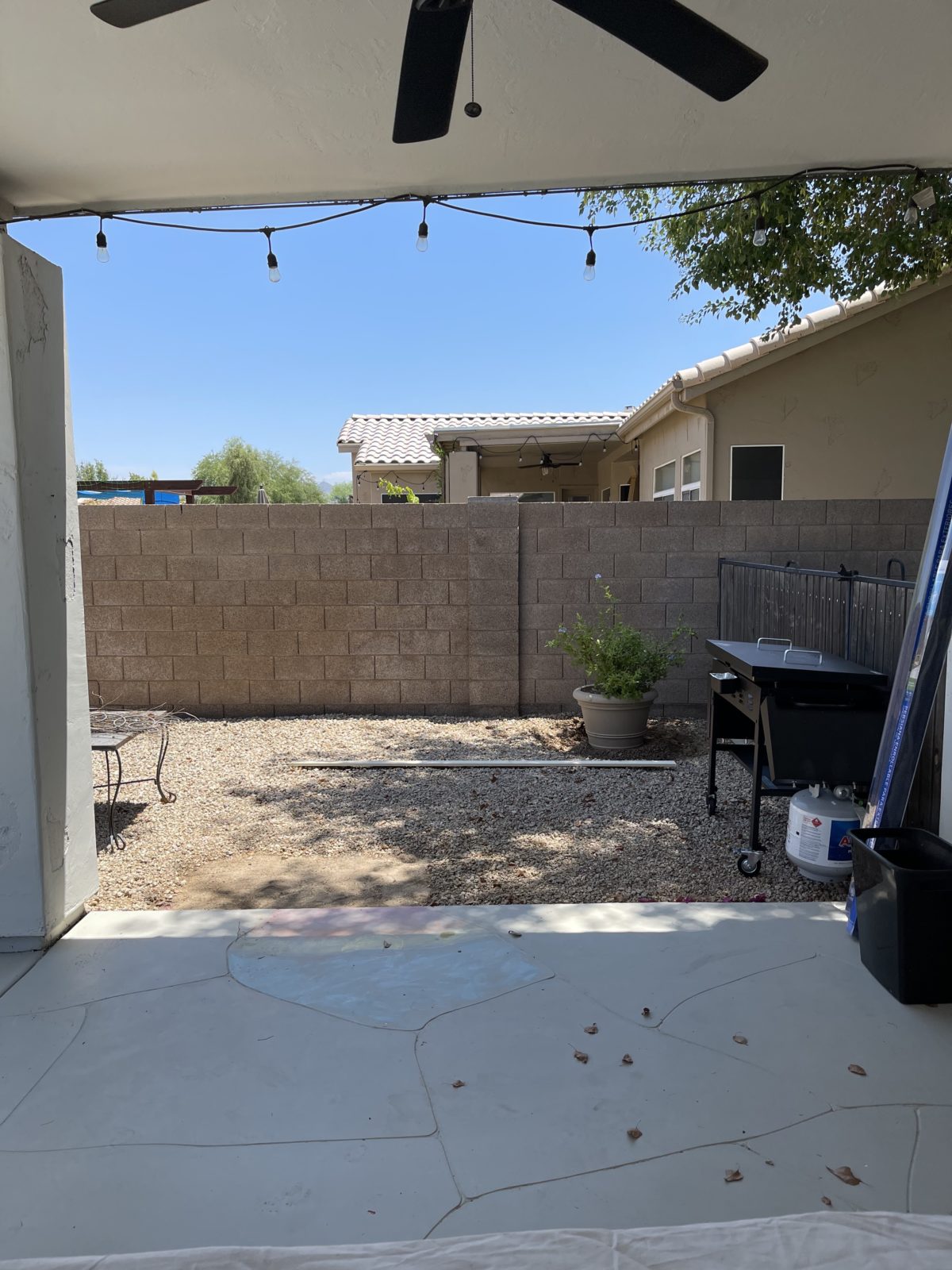 Grill Area - Privacy Screen Pergola
