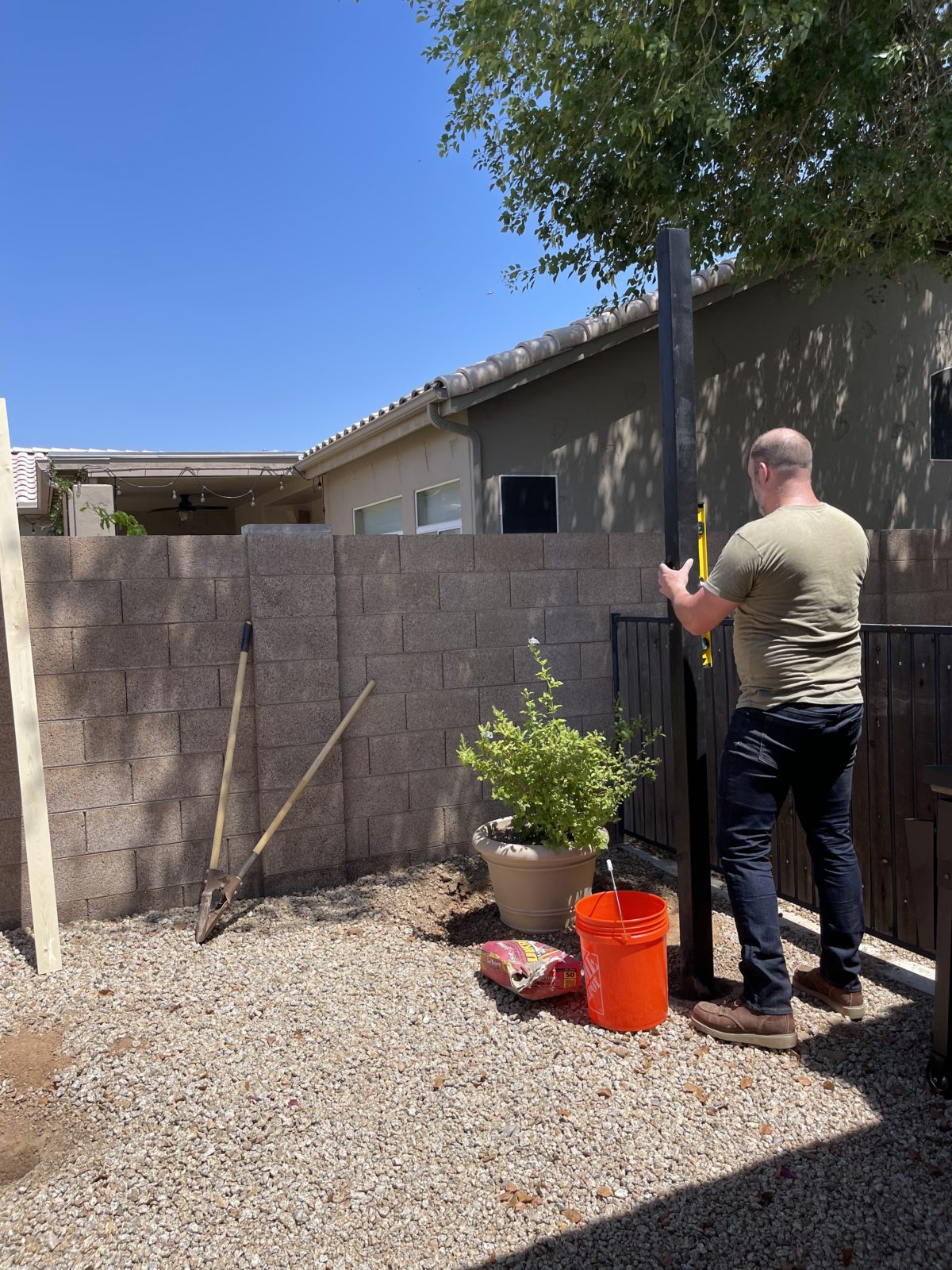 Grill Area - Privacy Screen Pergola