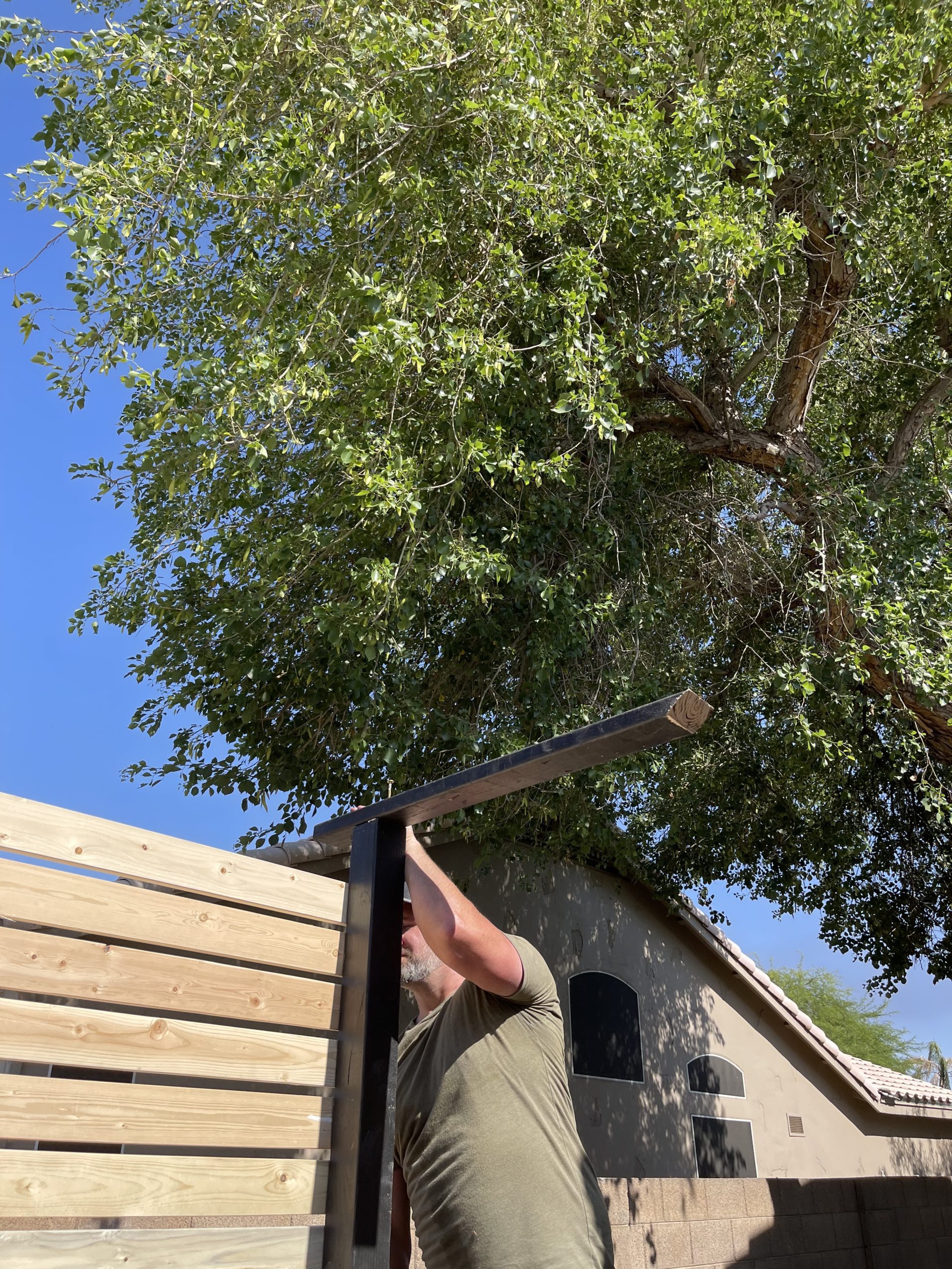 Grill Area - Privacy Screen Pergola