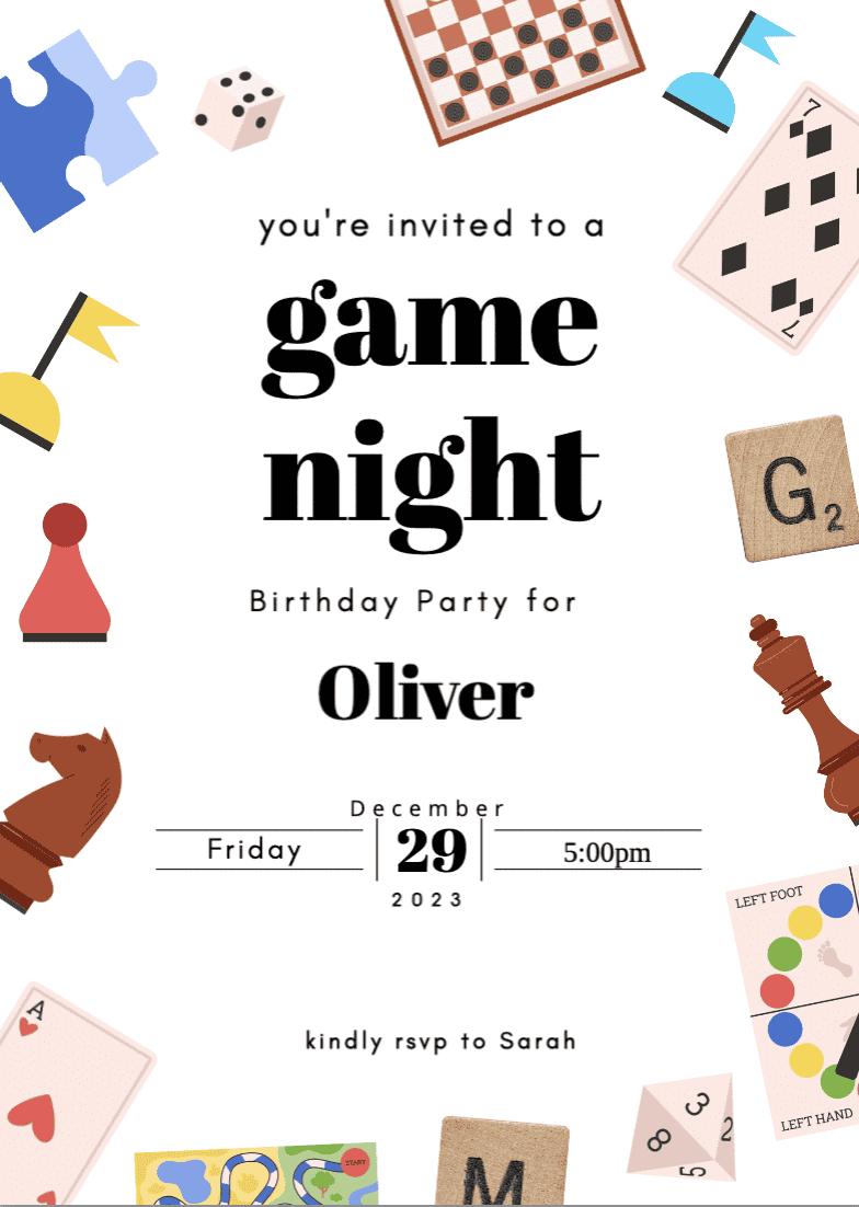 Game Night Birthday - Board Game Party