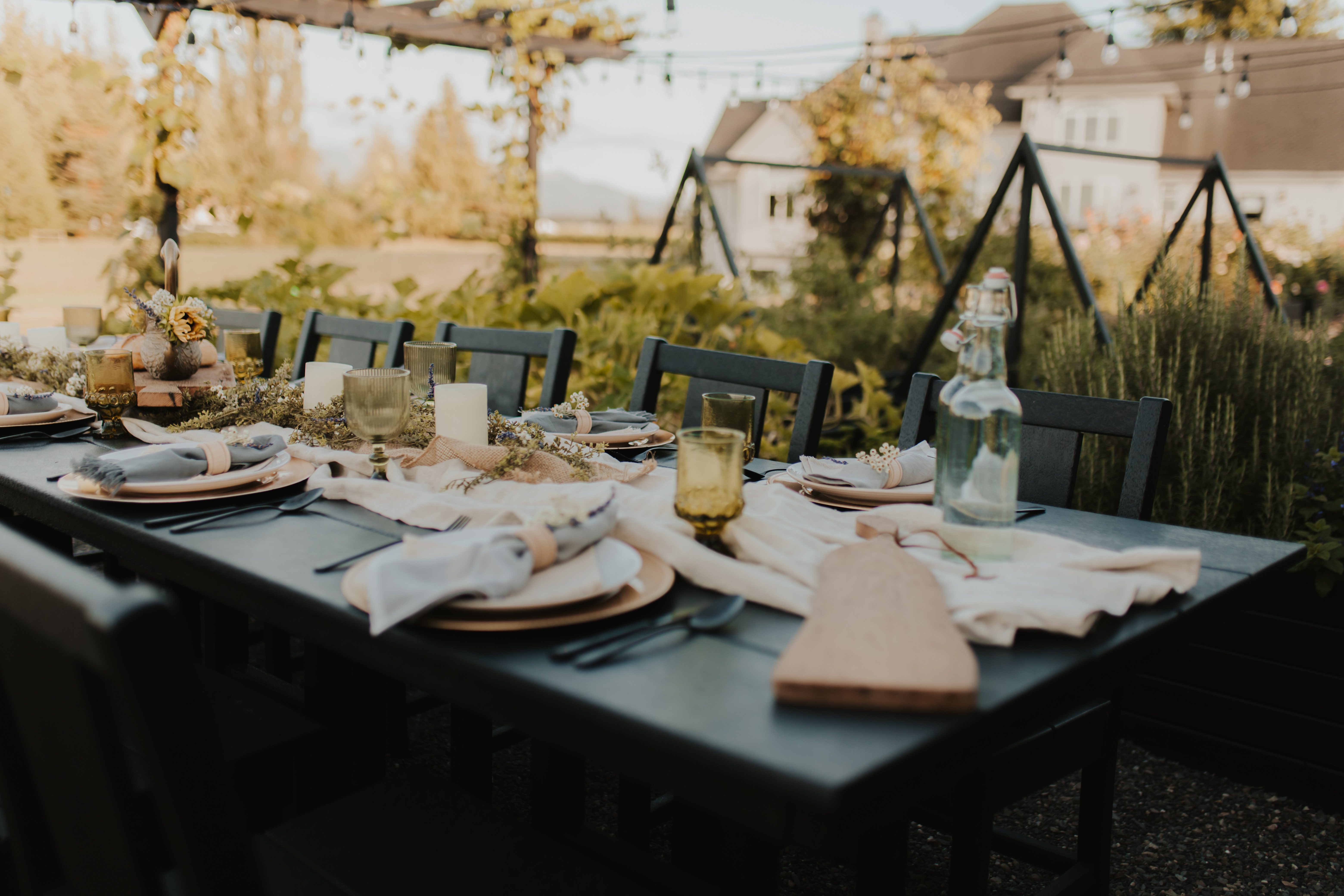 Fall Outdoor Dining Table - In the Garden